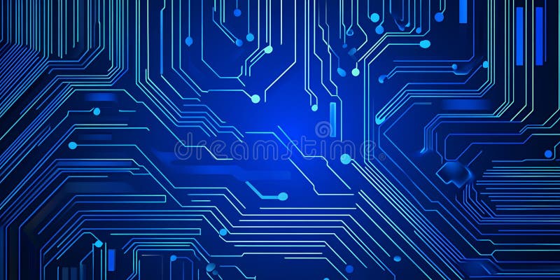 Abstract Blue Circuit Board Background Stock Illustration ...