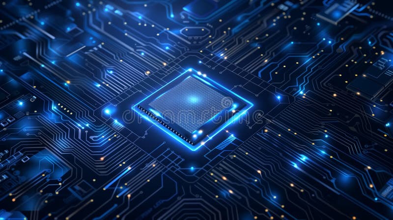 Abstract Blue Circuit Board Background Stock Illustrations – 59,908 ...