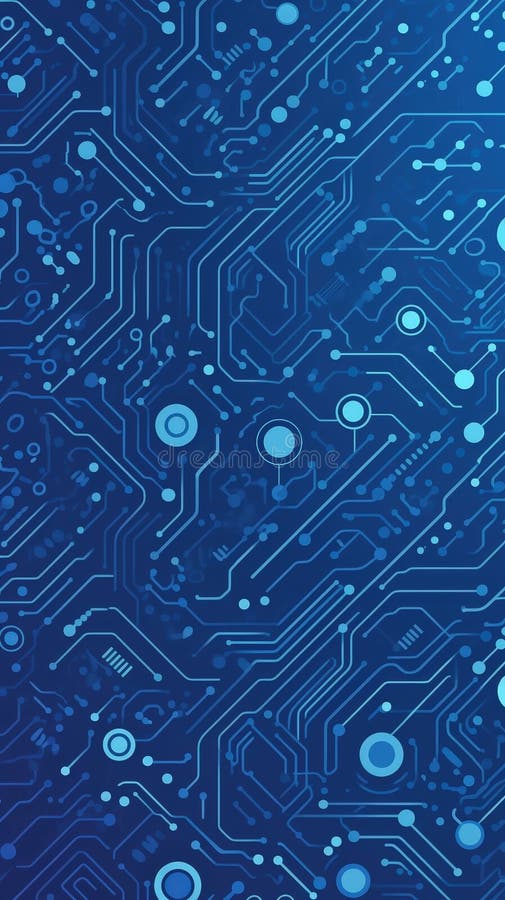Abstract Blue Circuit Board Design Stock Illustration - Illustration of ...