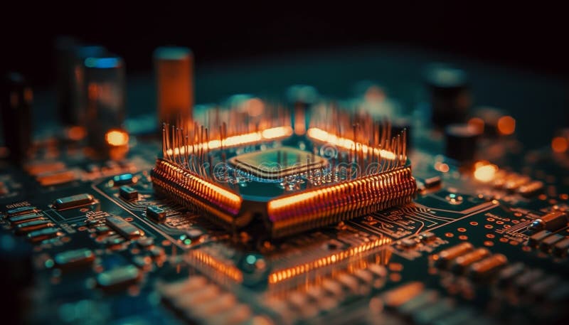 Abstract Blue Circuit Board Showcases Complexity of Electronics ...