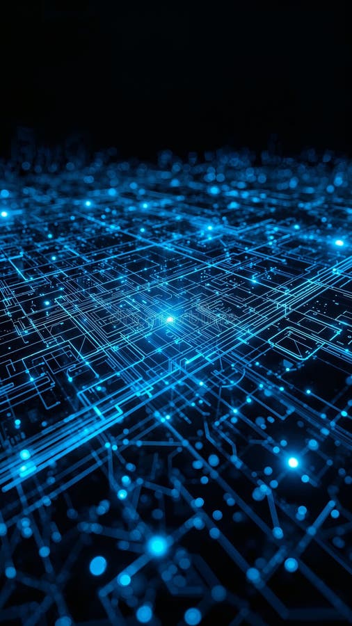 Abstract Blue Circuit Board Technology Background Stock Photo - Image ...