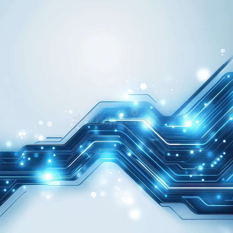 Abstract Blue Circuit Board Technology Background. Stock Illustration ...