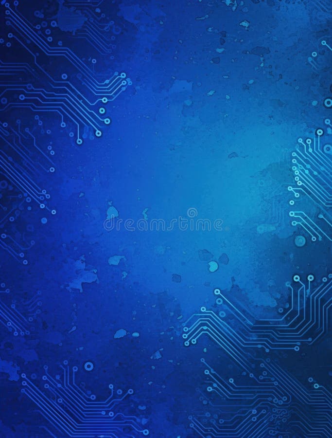 Abstract Blue Circuit Board Texture Stock Illustration - Illustration ...