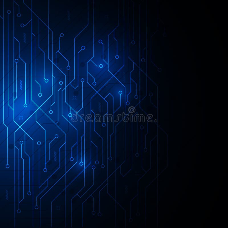 Abstract Blue Circuit Digital Technology Backdrop Design Background ...