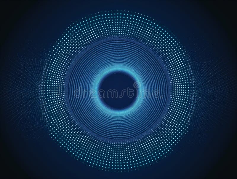 Abstract Blue Circular Digital Pattern Stock Photo - Image of blue ...