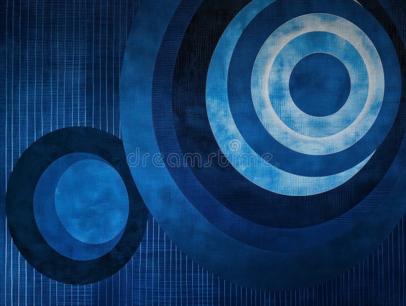 Abstract Blue Circular Pattern Stock Photo - Image of decorative ...
