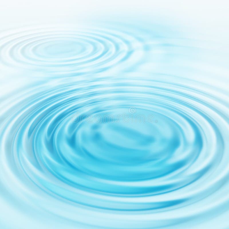 Abstract Blue Circular Water Ripples Stock Illustration - Illustration ...