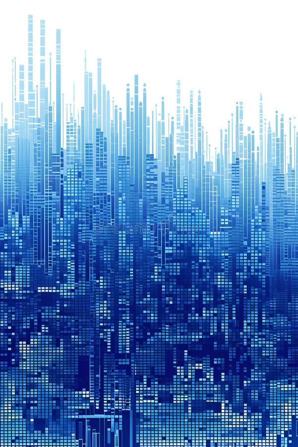 Abstract Blue City Background. Vector Illustration. Eps 10 Vector File ...