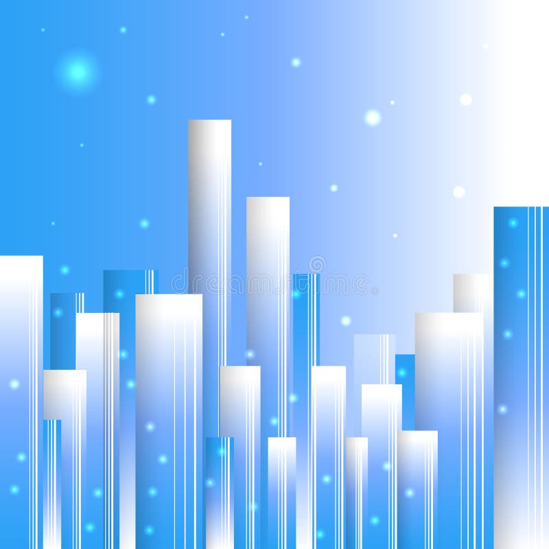 Abstract blue city stock vector. Illustration of skyscraper - 48606909