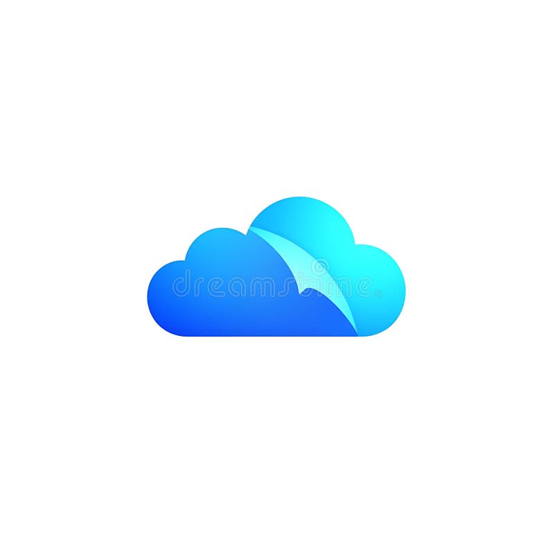 Abstract Blue Cloud Design stock illustration. Illustration of graphic - 370964739