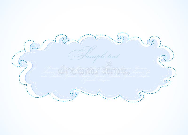 Blue Cloud Background in a Paper Cut Style. Blue Background with Soft ...