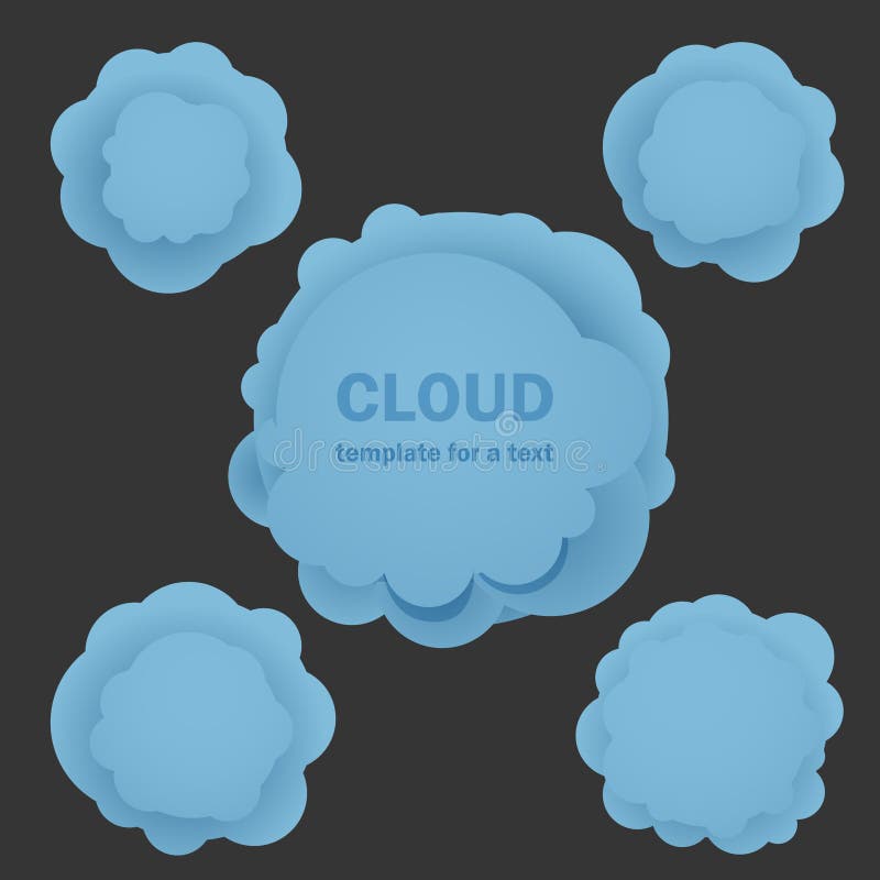 Abstract blue clouds stock vector. Illustration of object - 50849846