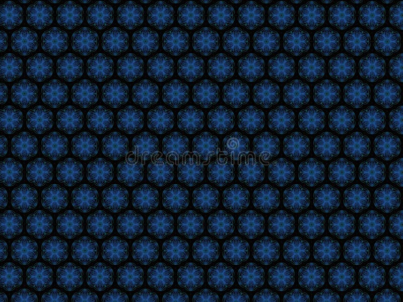 Abstract Blue Color Pattern on Black Background Stock Illustration ...