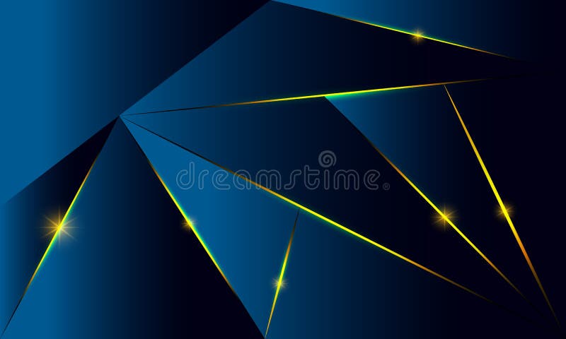 Abstract Blue Color Polygon Triangles Shape Background. Glowing Stock ...