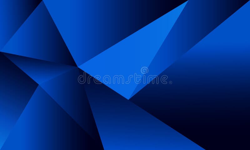Abstract Blue Color Polygon Triangles Shape Background. Glowing Stock ...