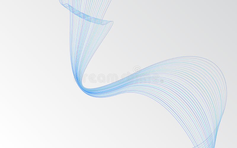 Abstract Blue Color Technology Line Wave Background Stock Vector ...