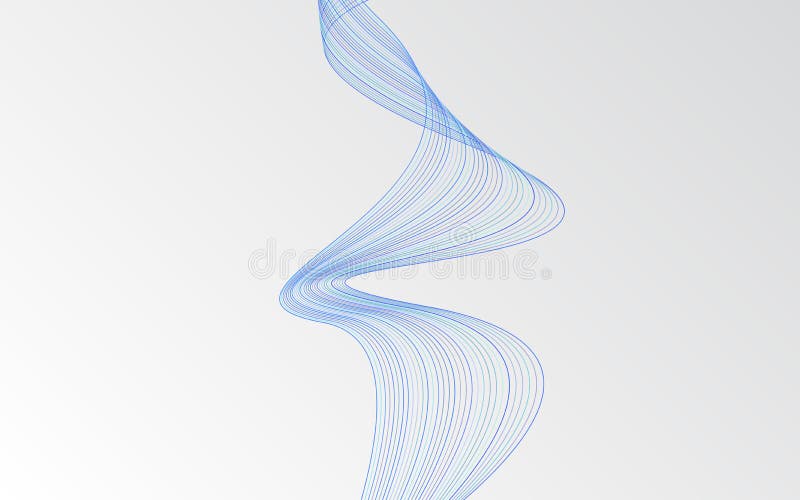 Abstract Blue Color Technology Line Wave Background Stock Vector ...