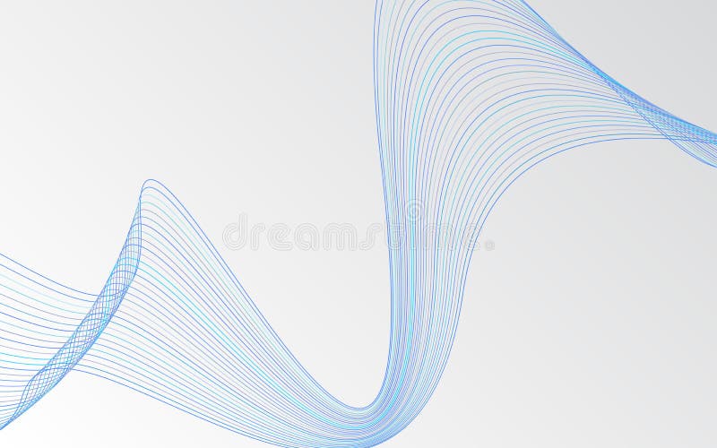 Abstract Blue Color Technology Line Wave Background Stock Vector ...