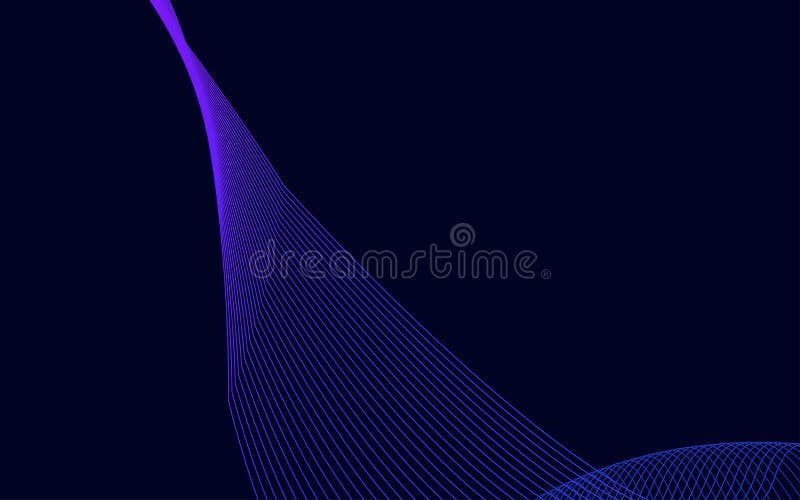Abstract Blue Color Technology Line Wave Background Stock Vector ...