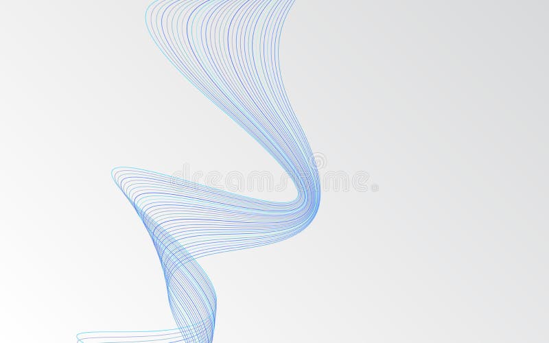 Abstract Blue Color Technology Line Wave Background Stock Vector ...