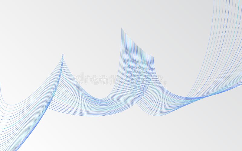 Abstract Blue Color Technology Line Wave Background Stock Vector ...