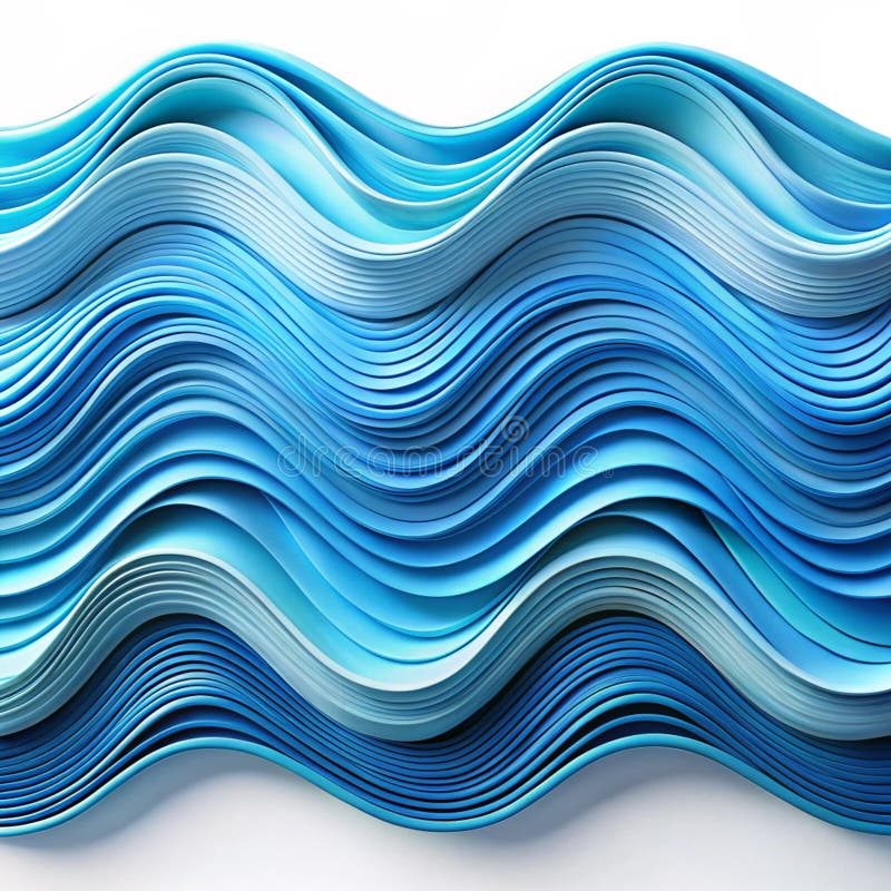 Abstract Blue Wave Curl Strip Paper Background Stock Illustration ...