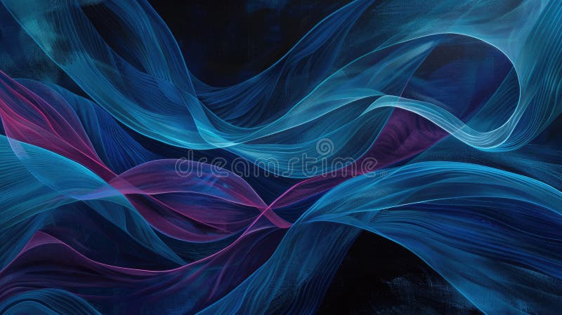 Abstract Blue Color Wave Effect Express and Emphasize Energetic Ripple ...