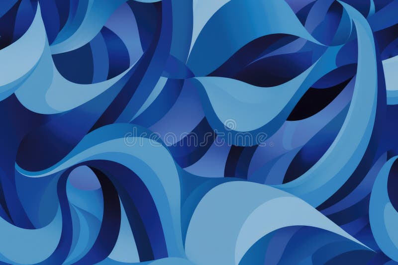 Abstract Blue Color Wave Effect Express and Emphasize Energetic Ripple ...