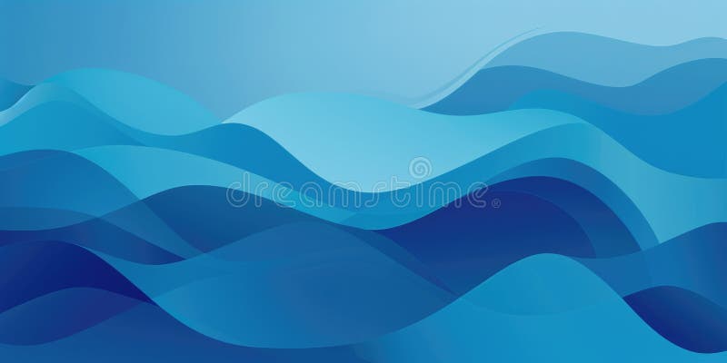 Abstract Blue Color Wave Effect Express and Emphasize Energetic Ripple ...