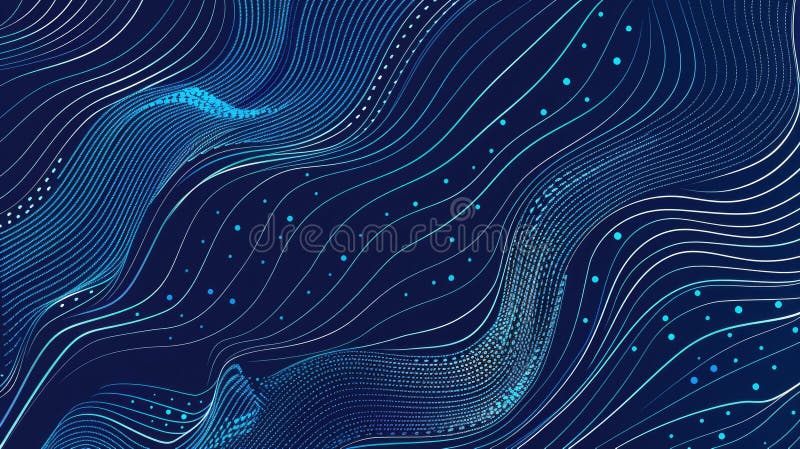Abstract Blue Color Wave Effect Express and Emphasize Energetic Ripple ...