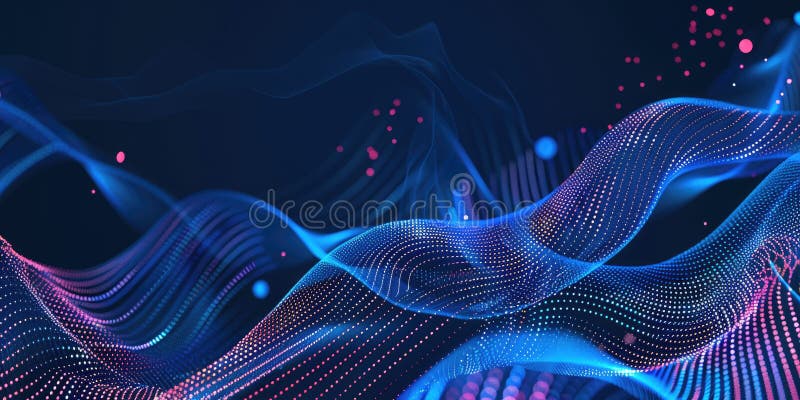 Abstract Blue Color Wave Effect Express and Emphasize Energetic Ripple ...