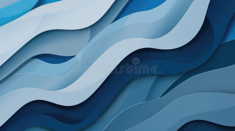 Abstract Blue Color Wave Effect Express and Emphasize Energetic Ripple ...