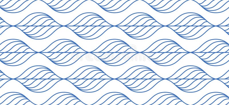 Abstract Blue Color Wave Lines. Geometric Pattern Background. Natural ...