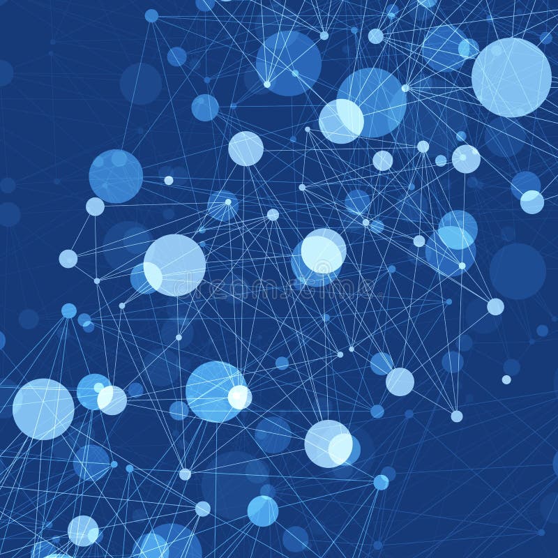 Abstract Blue Communications Concept Background Stock Vector ...