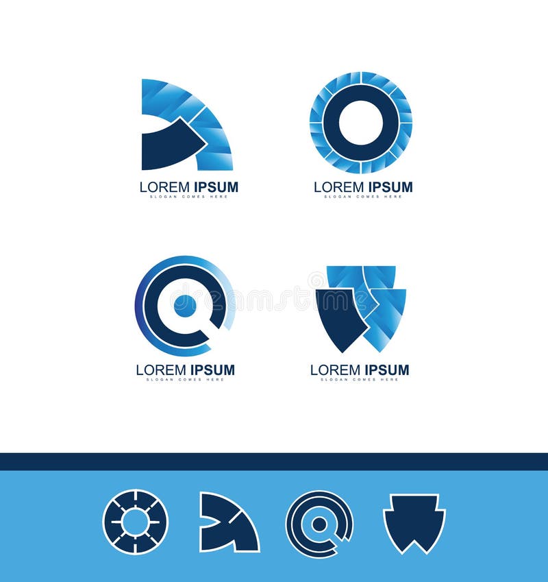Abstract Blue Company Logo Icon Stock Vector - Illustration of sign ...