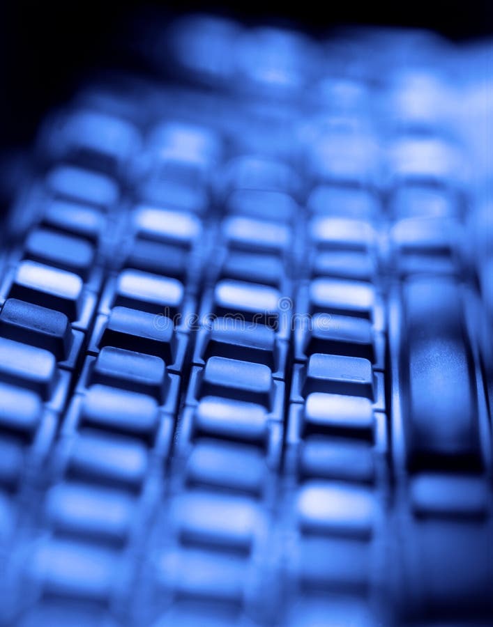 Abstract Blue Computer Background Stock Image - Image of macro, world ...