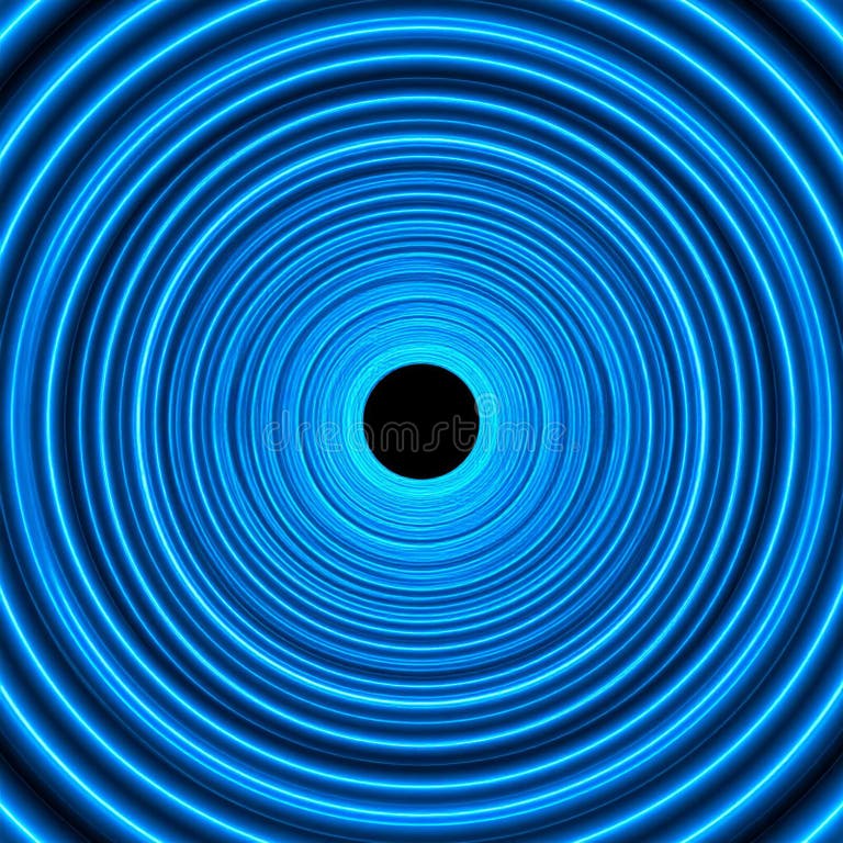 Abstract Blue Concentric Circles Background Stock Illustration ...