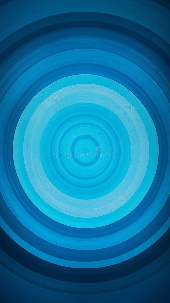 Abstract Blue Concentric Circles Background with Vibrant Gradient ...