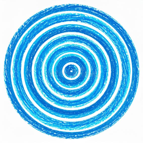 Abstract Blue Concentric Circles Pattern Stock Image - Illustration of ...