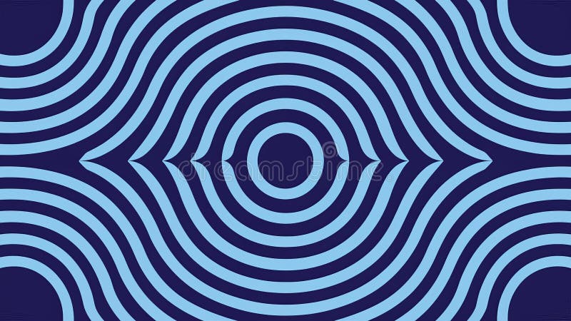 Abstract Blue Concentric Circles Pattern. Stock Illustration ...