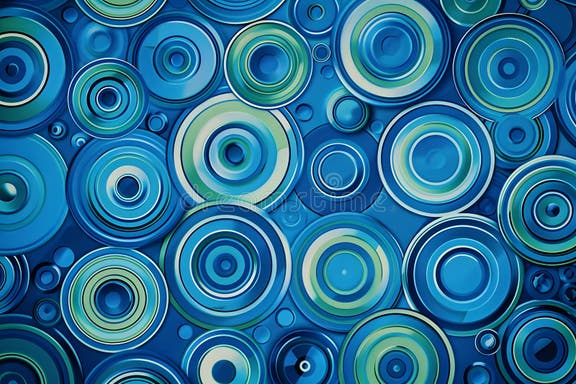 Abstract Blue Concentric Circles, a Visual Exploration of Circular ...