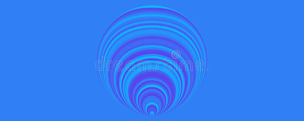Abstract Blue Concentric Sphere Stock Illustration - Illustration of ...