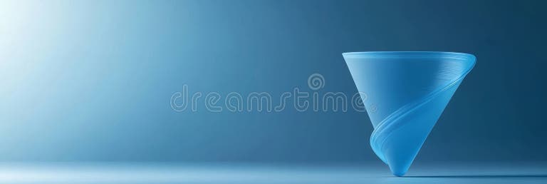 Abstract Blue Cone Design Flow Movement Process Transition and ...