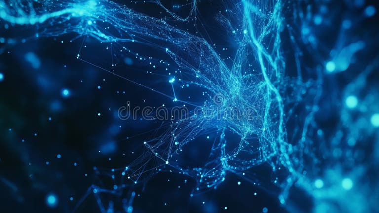 Abstract Blue Connections Representing IoT Technology Concept Stock ...