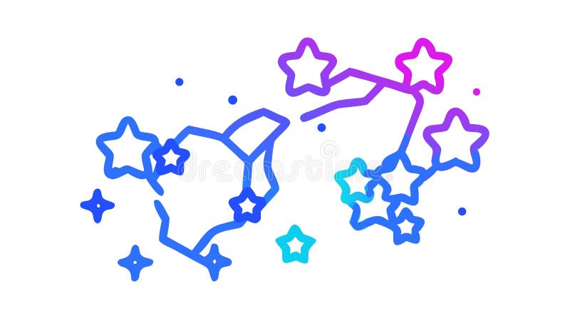 Abstract Blue Constellation Stars, Vector Design Generative AI Stock ...
