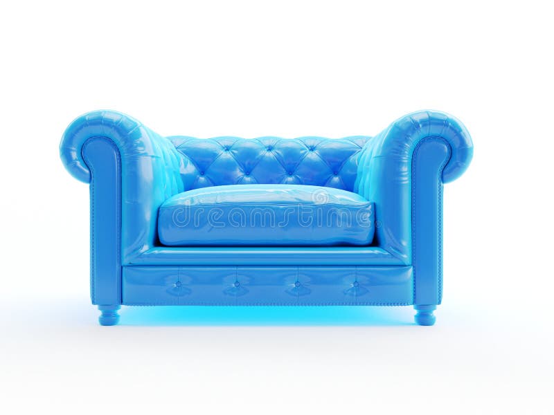 An abstract blue couch stock illustration. Illustration of object ...