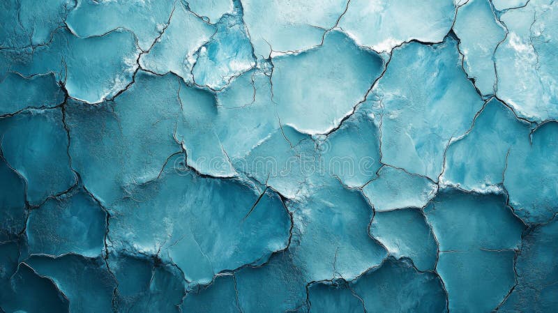 Abstract Blue Cracked Ice Texture Background Stock Illustration ...