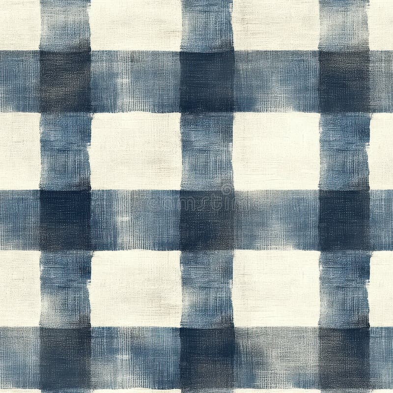 Abstract Blue and Cream Checkered Fabric Texture Background Design ...