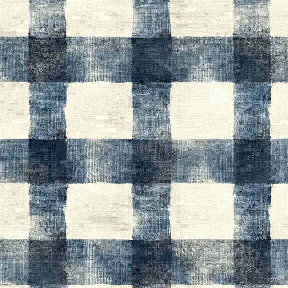 Abstract Blue and Cream Checkered Fabric Texture Background Design ...