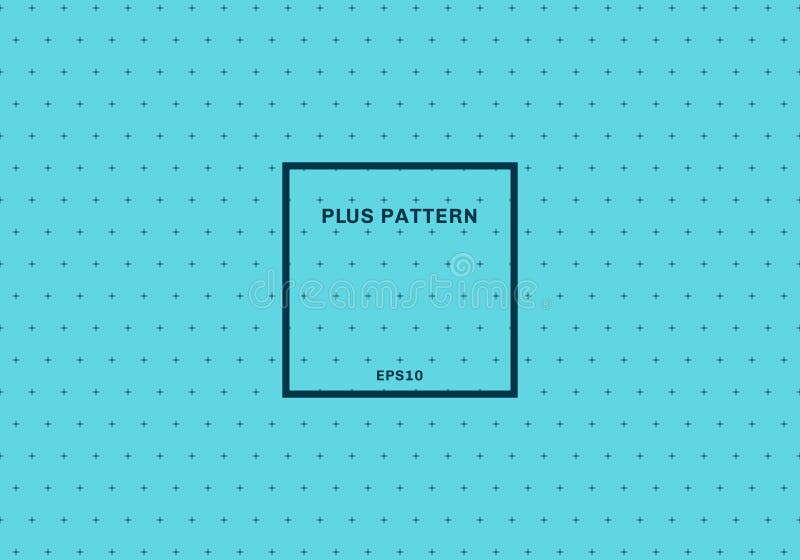 Abstract Blue Cross Pattern Seamless Background. Plus Sign with Square ...